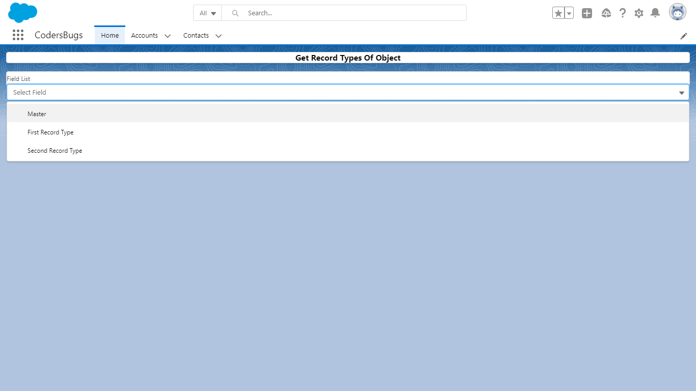 How To Fetch All Record Types Of Any Object In Lwc Salesforce Codersbugscom