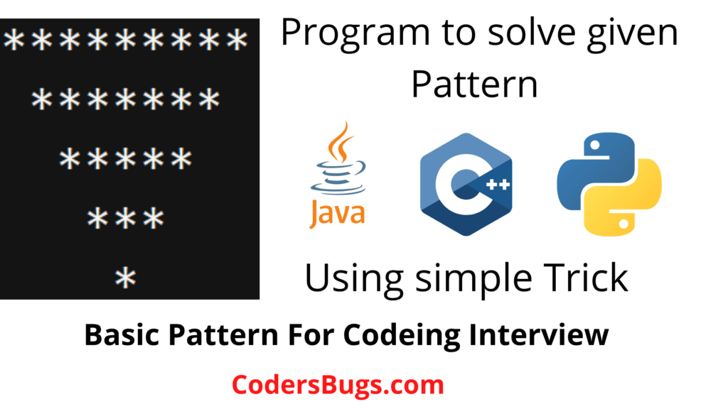 Program To Print Given Star Pattern In Java Using Simple Trick