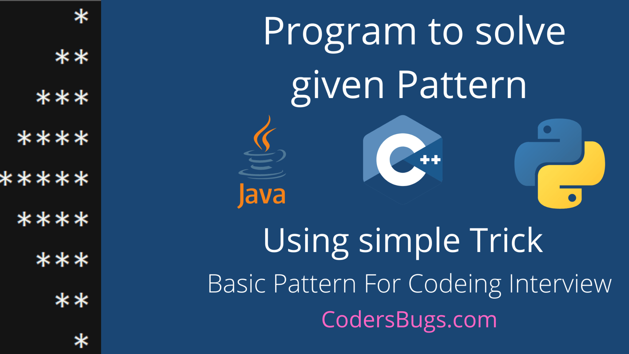 Program To Print Given Star Pattern In Java Using Simple Trick